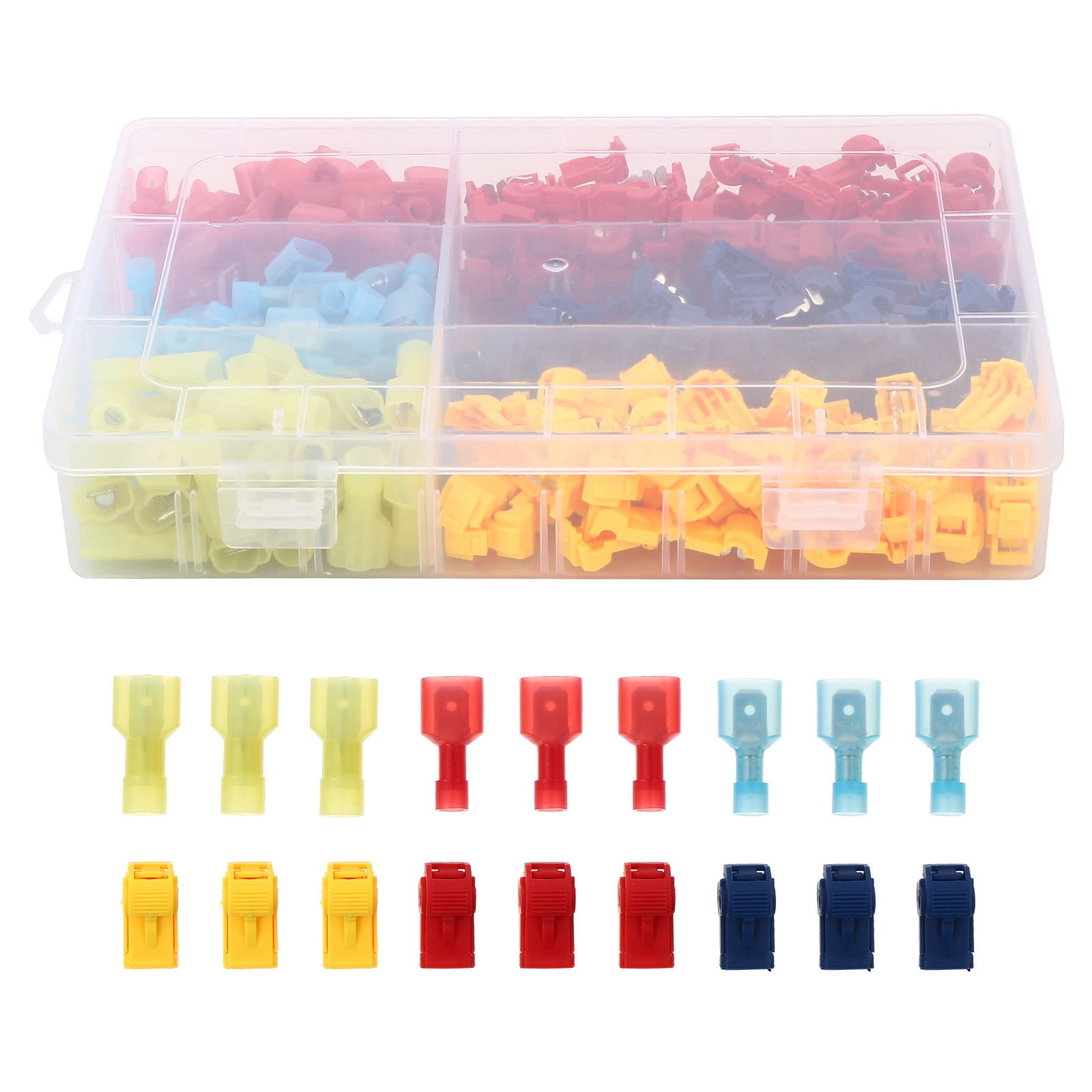 Raindrops 200pcs T-Tap Wire Connectors Copper Plastic Quick Splice ...