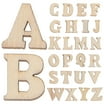 156Pcs Small Wooden Craft alphabet and letters Wood Cutouts with ...