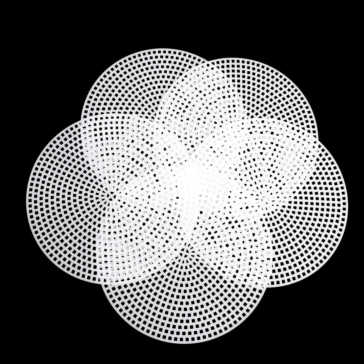 Raindrops 20PCS DIY Round Cross Stitch Plastic Grid Plate 3D Embroidery ...