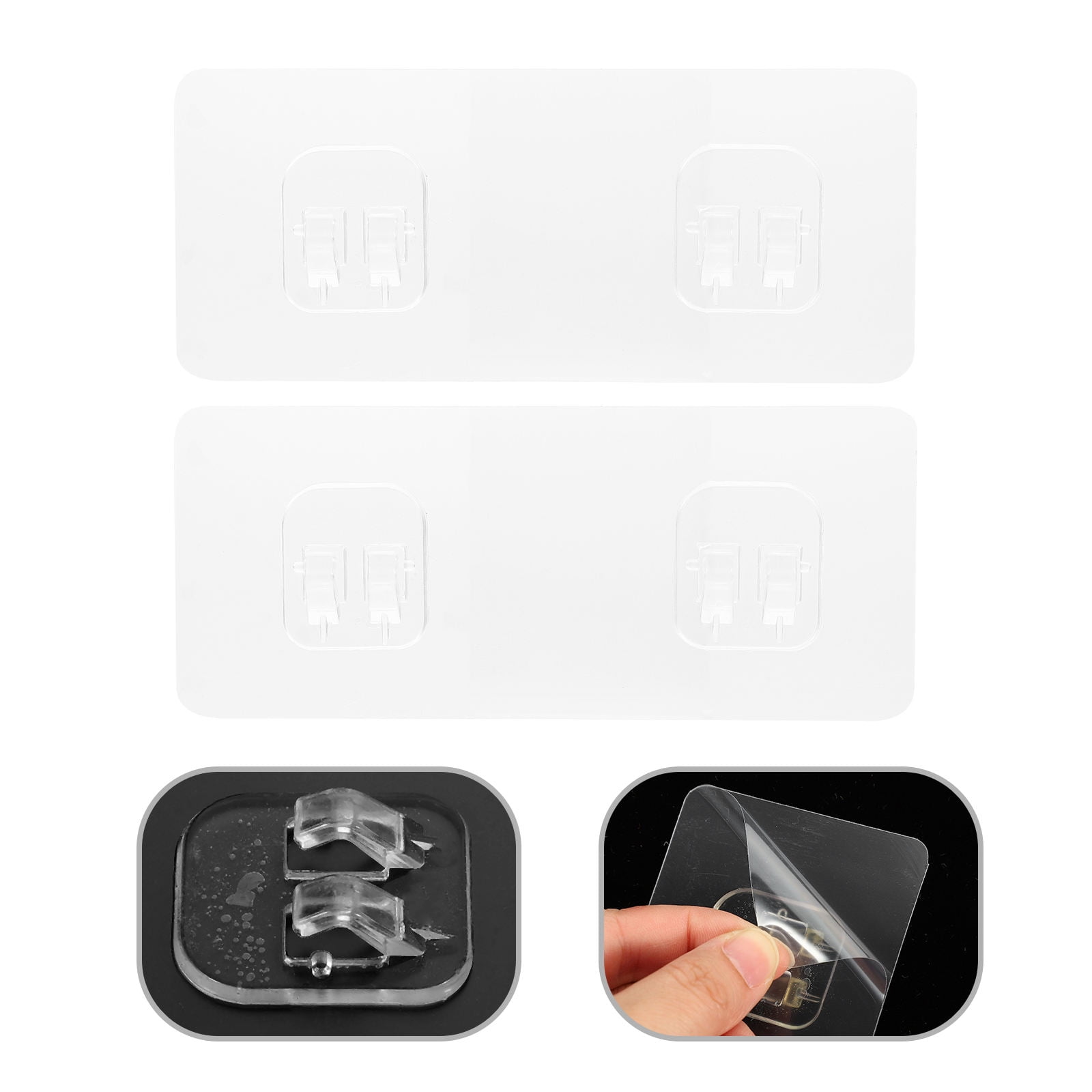 Raindrops Bathroom PVC Shower Rack Adhesive 20Pcs 5.5X2.4in Wall Mount ...