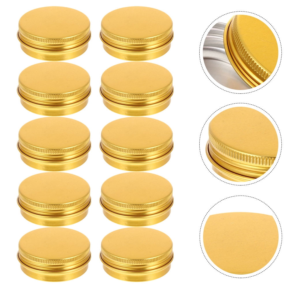 Raindrops 20Pack Aluminium Tin Cans Golden 60ML Refillable 2.67x2.67x0 ...