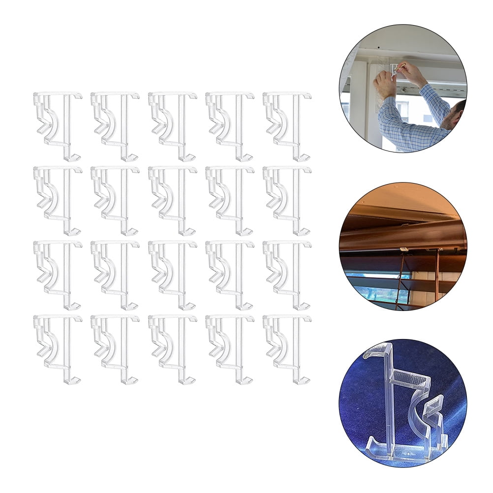 Raindrops 20Pack Plastic Valance Clamps for Easy to Use and Use in ...
