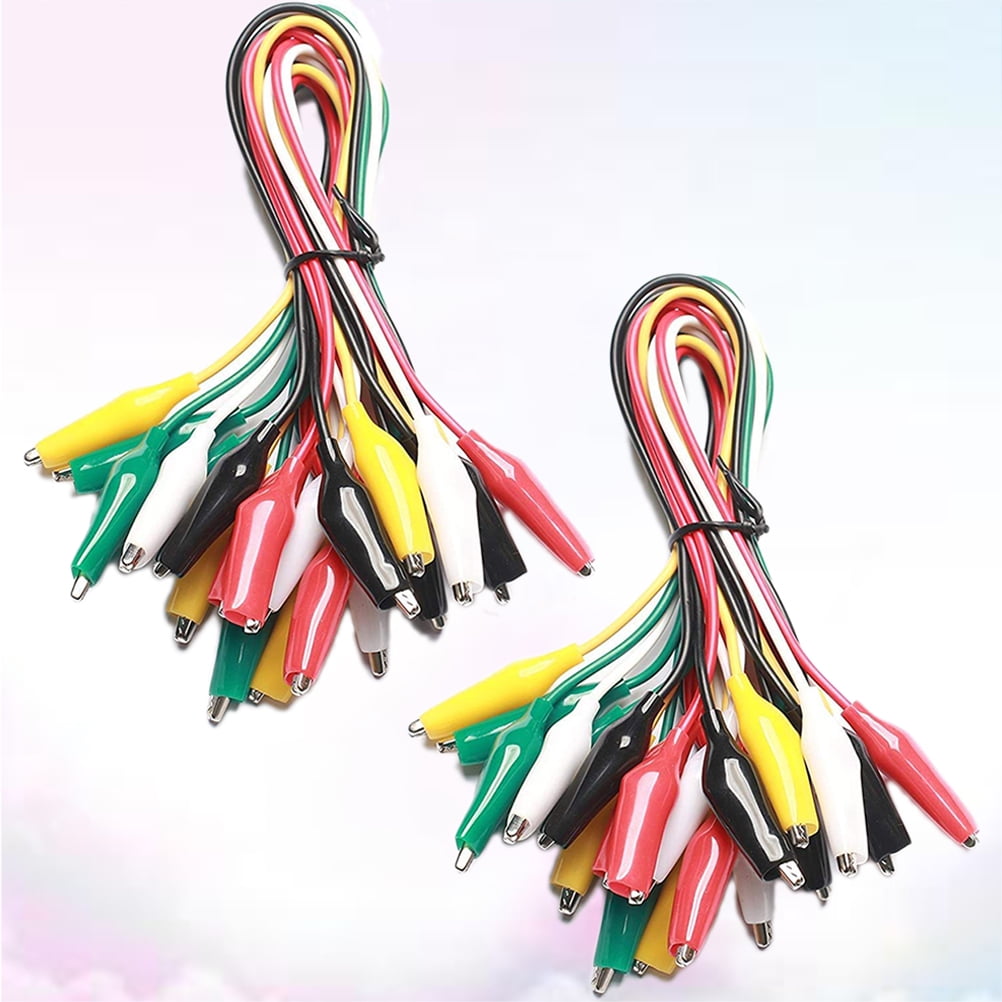Raindrops 20Pcs Jumper Wires with Double Ended Alligator Clips for ...