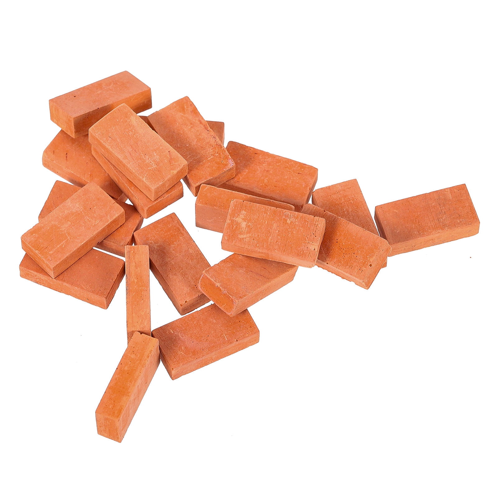 Raindrops 20Pcs Landscape Brick Model Miniature Bricks Red Pottery Clay ...
