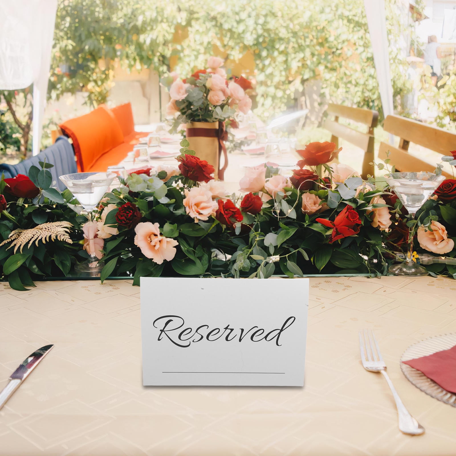Raindrops Reserved Wedding Table Signs White Paper Simple Design for ...