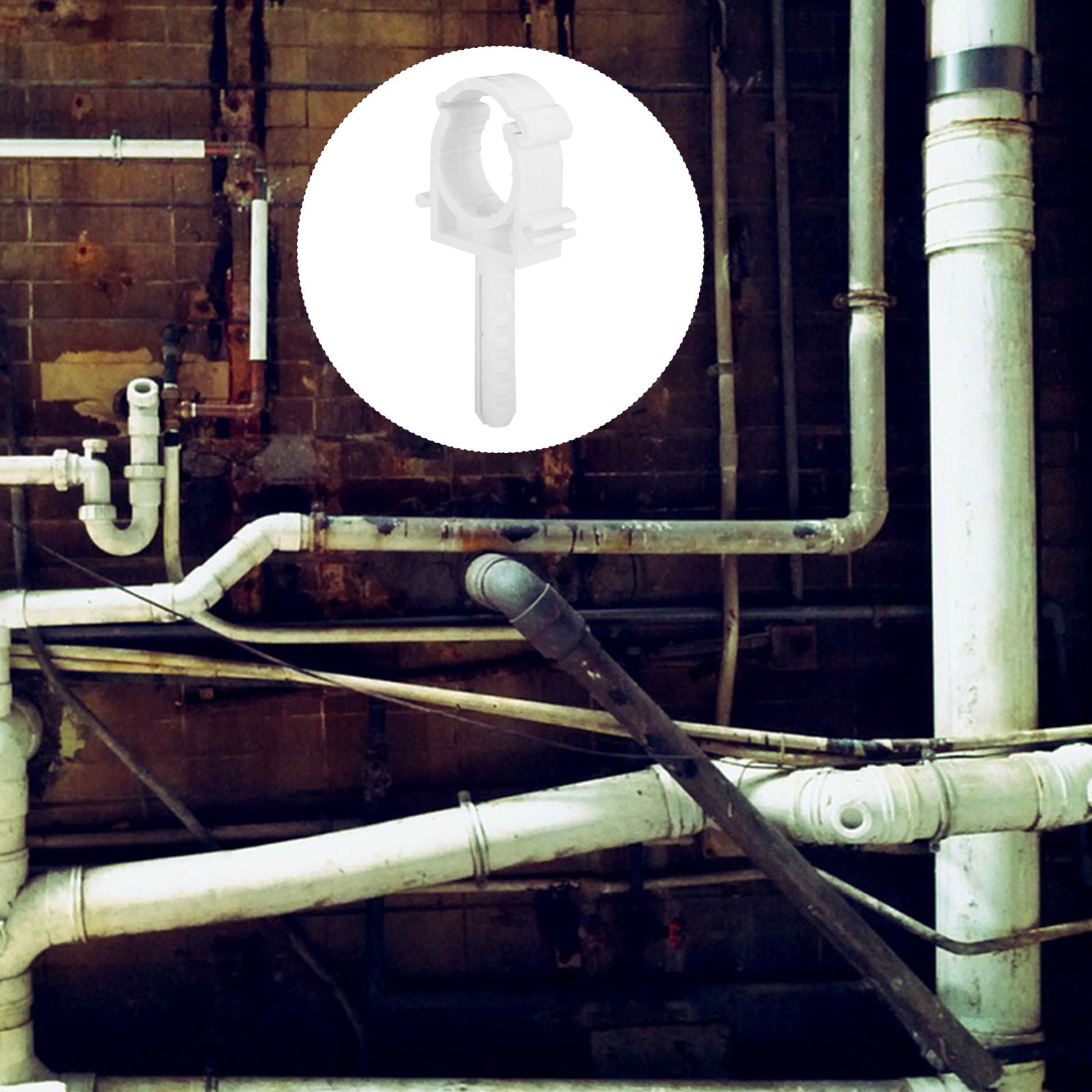 Raindrops 20Pcs White PPR Square Water Pipe Clamps for Irrigation ...