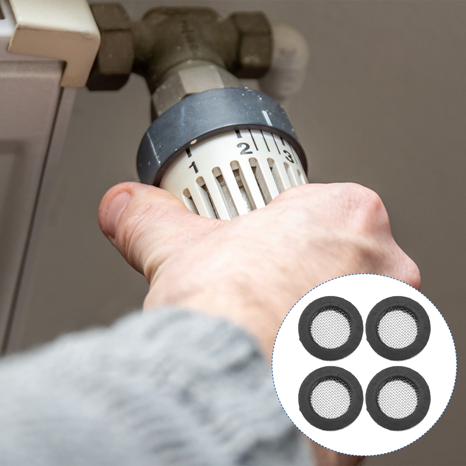 Raindrops 20Set Black Rubber Mesh Bellows Washer for Kitchen Sink ...