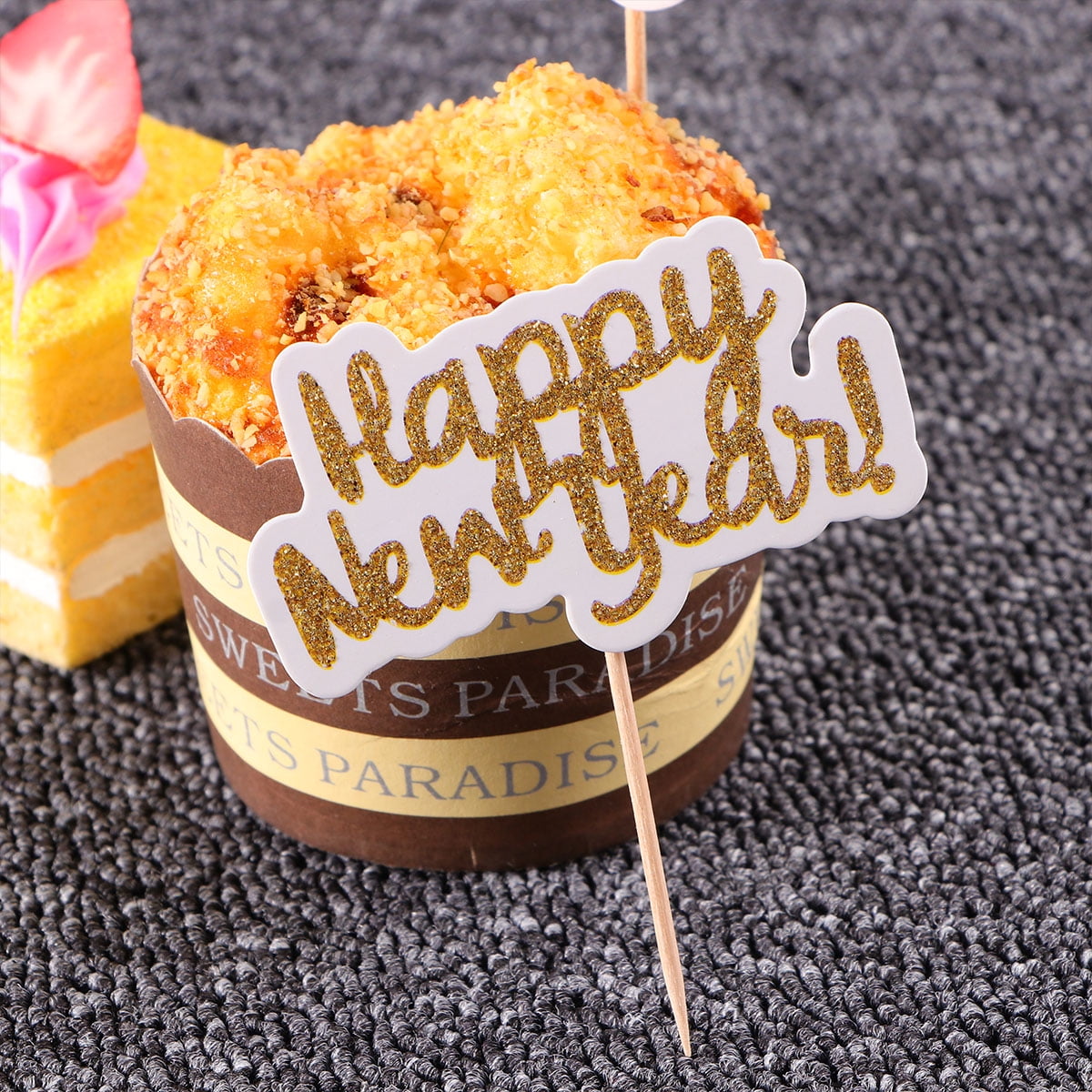 Raindrops 20pcs Assorted Color New Year Cake Toppers Paper Decorations ...