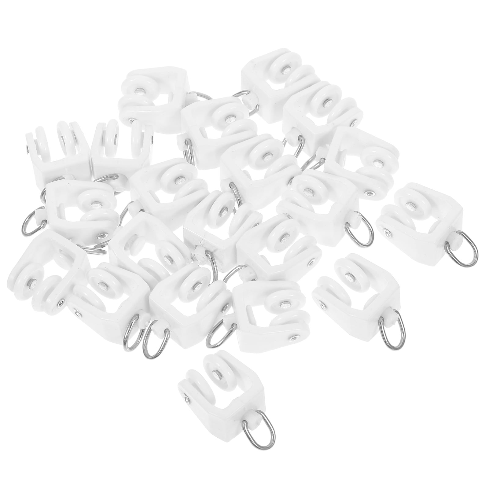 Raindrops 20pcs Curtain Track Rollers Plastic Twin Wheeled Carriers ...