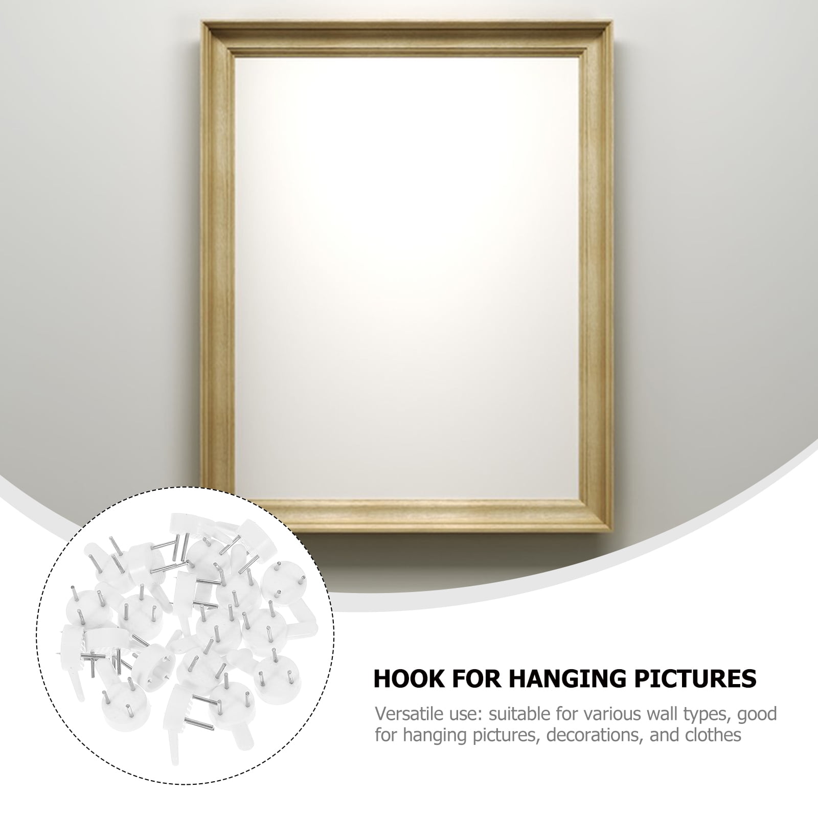 Raindrops 20pcs Non-Trace Wall Hooks Invisible Hanger No-Trace Picture ...