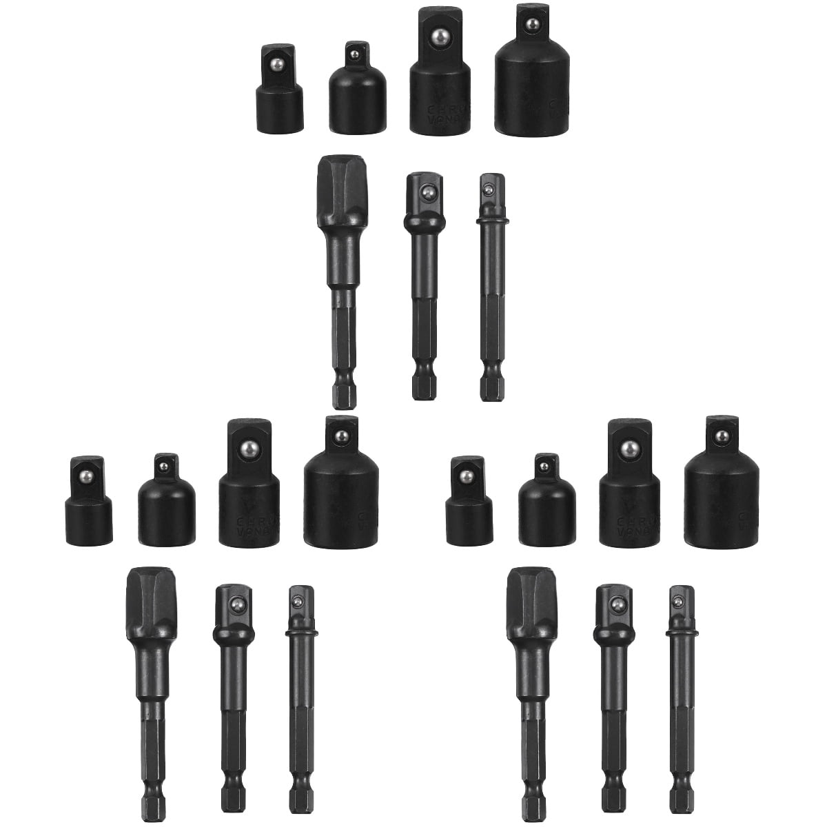 Raindrops 21 pcs /set Drill Socket Adapter and Reducer Set Extension ...