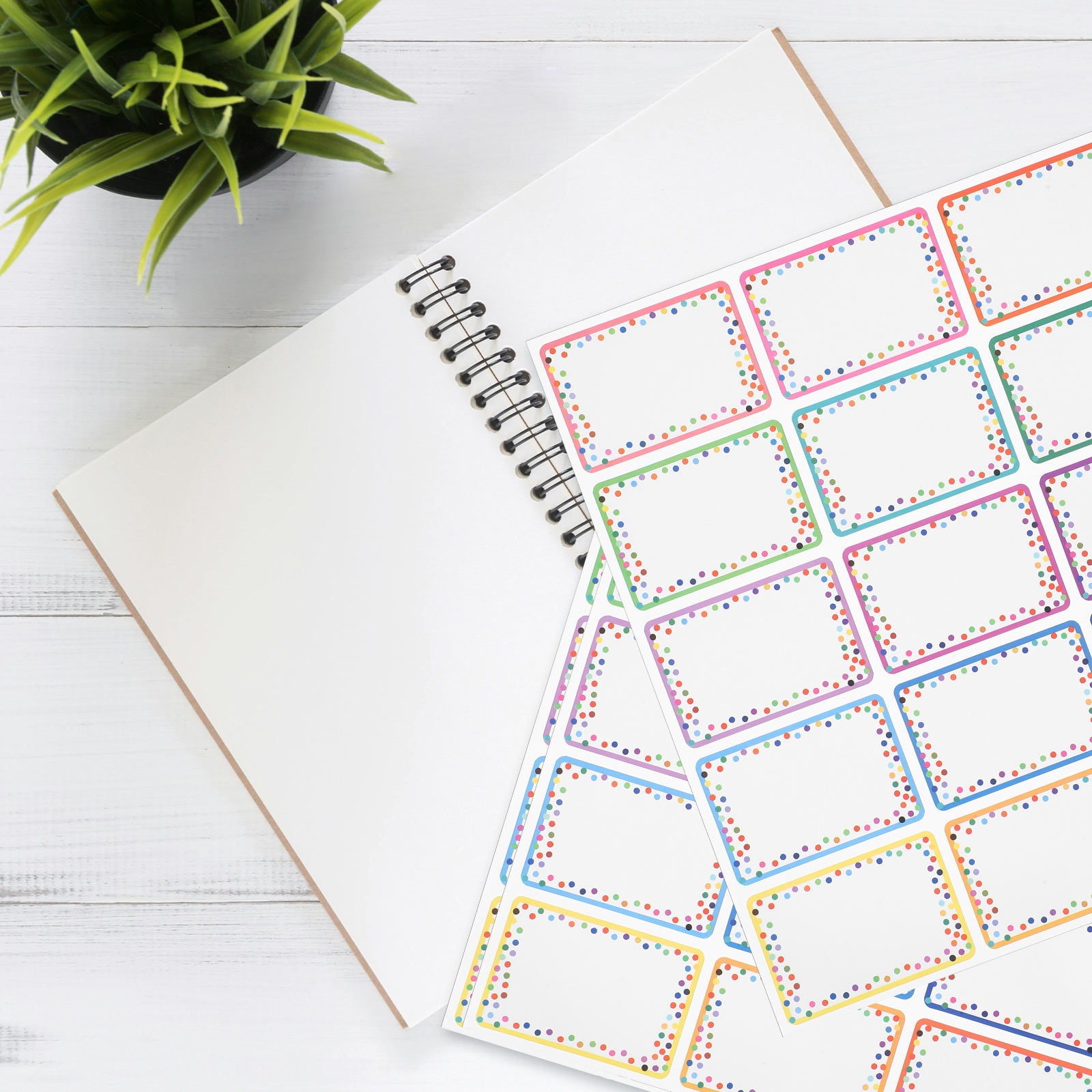 Raindrops Easy to Use Name Label Stickers, Multi-Color, Blank Writing ...