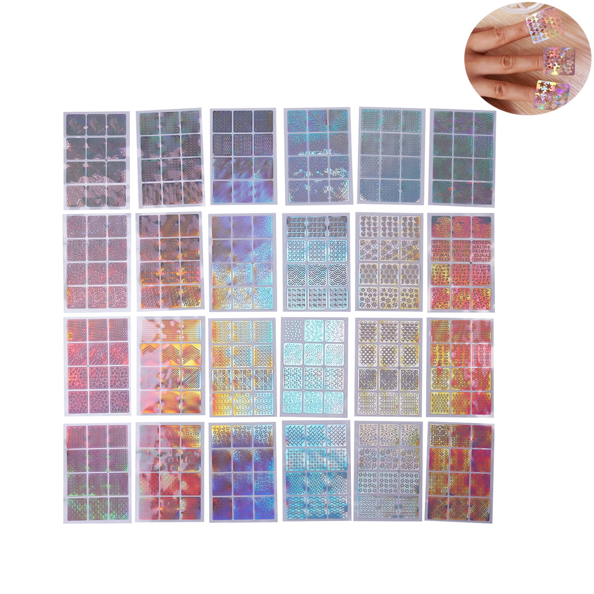 Raindrops 24 Nail Vinyl Stencils for Manicure DIY - Walmart.com