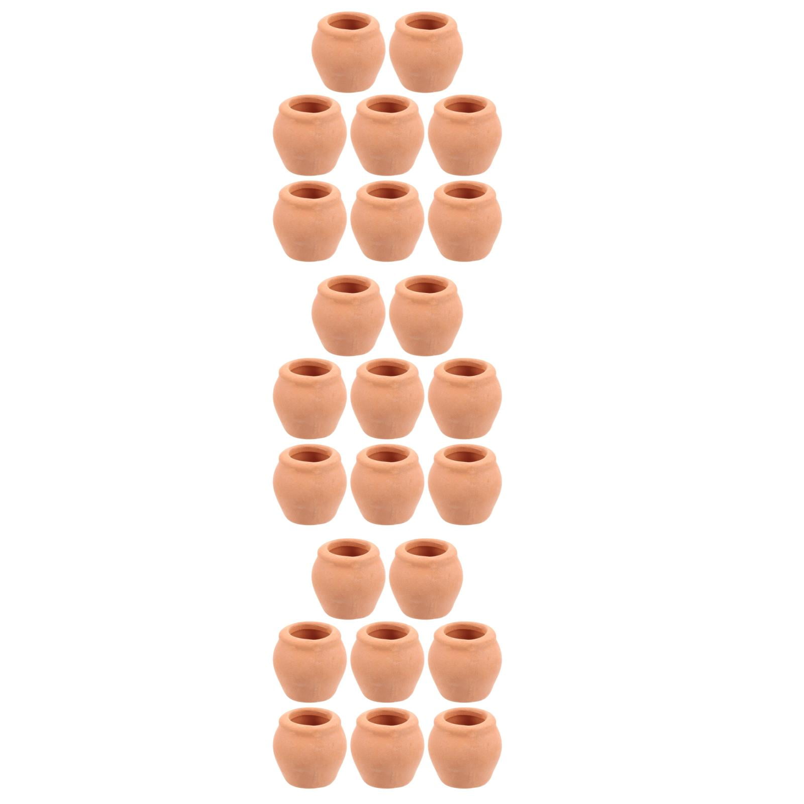 Raindrops 24 PCS Small Terracotta Pots Indoor Use Miniature Clay Pots ...