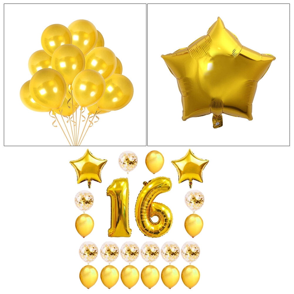 Raindrops Pcs 16 Years Old Balloons Decorative Balloons Set Natural ...