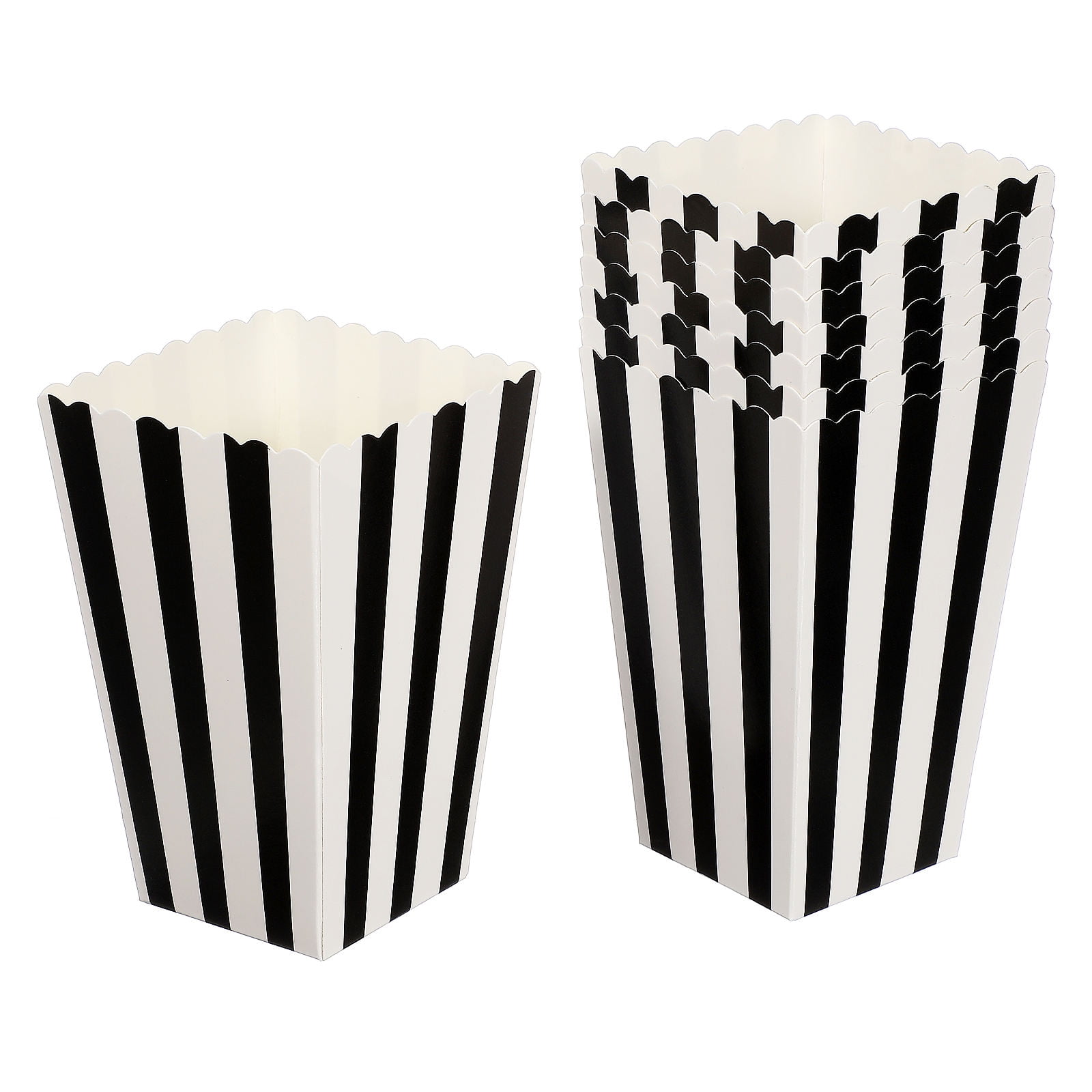 Raindrops 24 Pcs Black Striped Popcorn Boxes Carton Paper Cup - Walmart.com