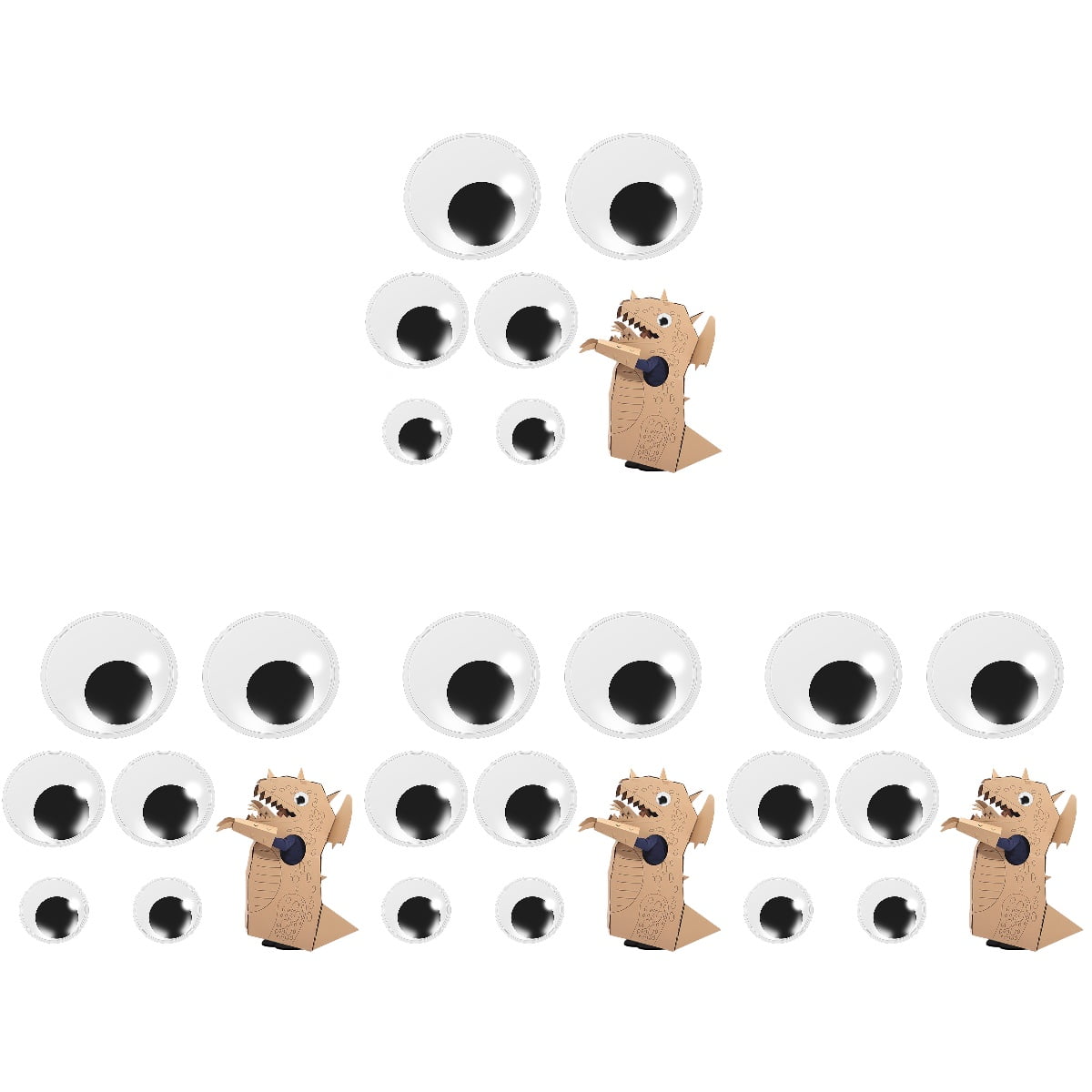 Raindrops 24 Pcs Googly Eyes Self Adhesive Craft Eyes Dolls Eyes ...