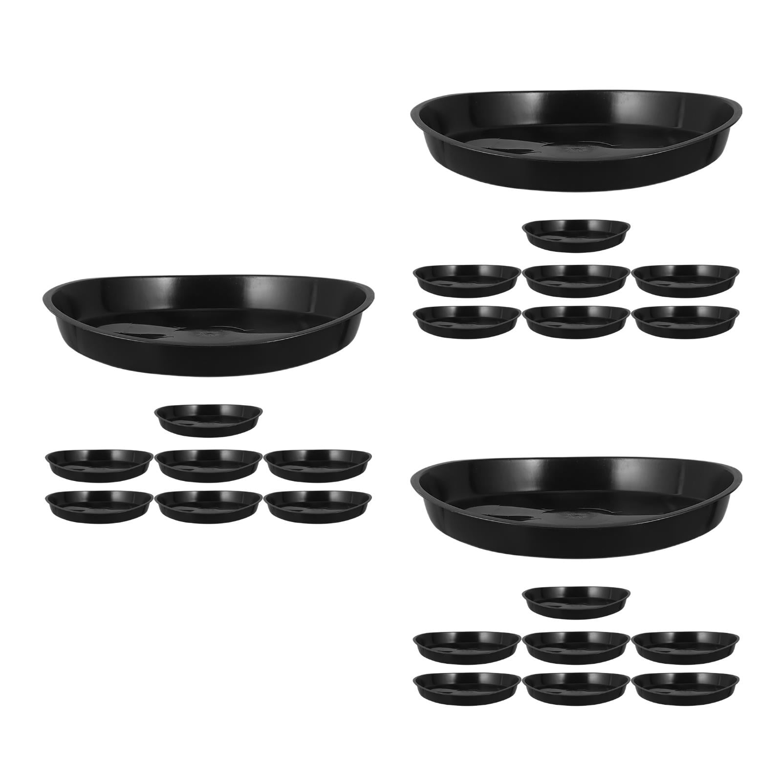 Raindrops 24 Pcs Plant Drip Trays Plastic Plant Trays Plant Drainage ...