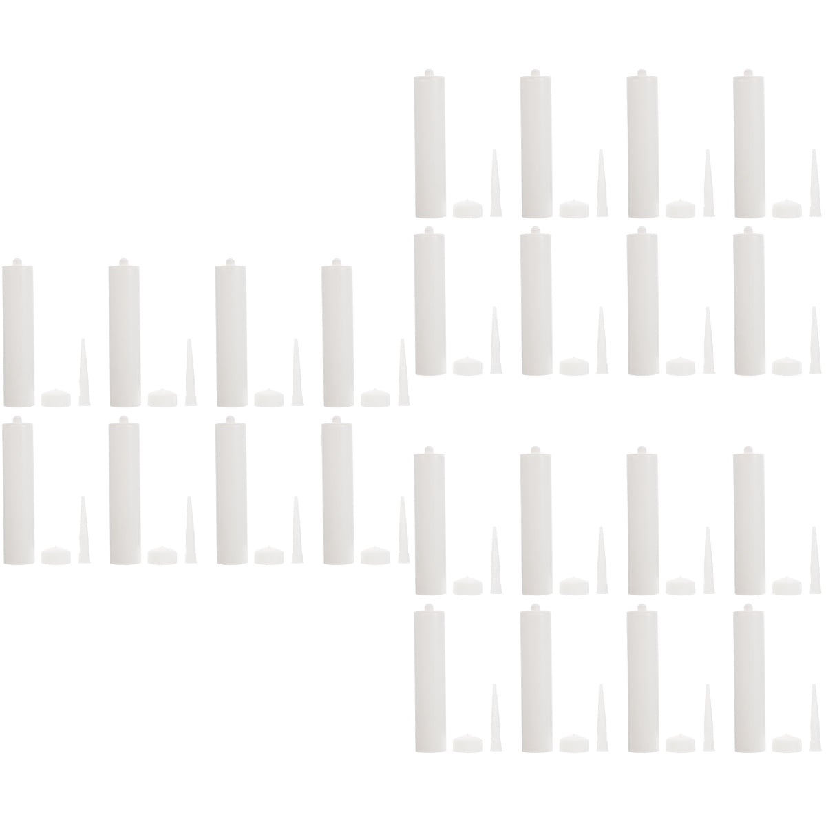 Raindrops 24 Sets Empty Caulk Tubes Fillable Sealant Caulking Bottles ...