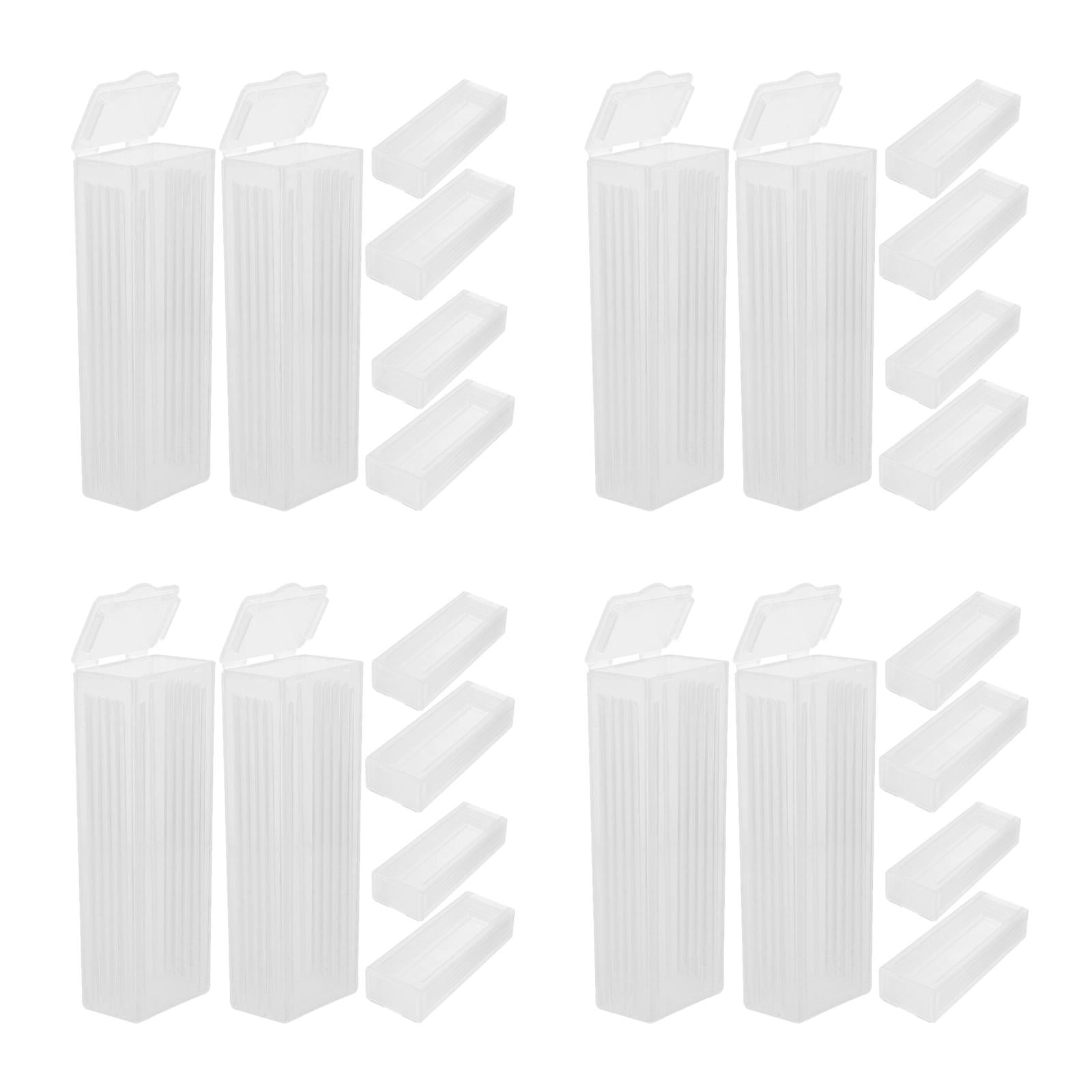 Raindrops 24 pcs 5-Place Microscope Slide Storage Box Plastic Glass ...