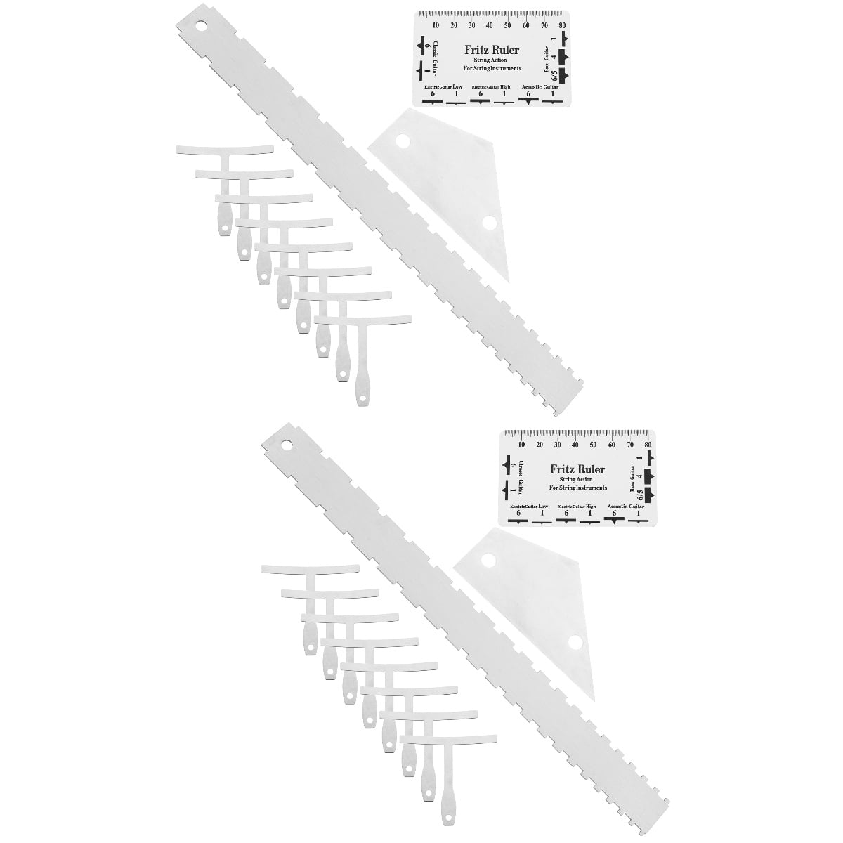 Raindrops 24 pcs Guitar Luthier Tools Guitar Radius Gauge String Action ...