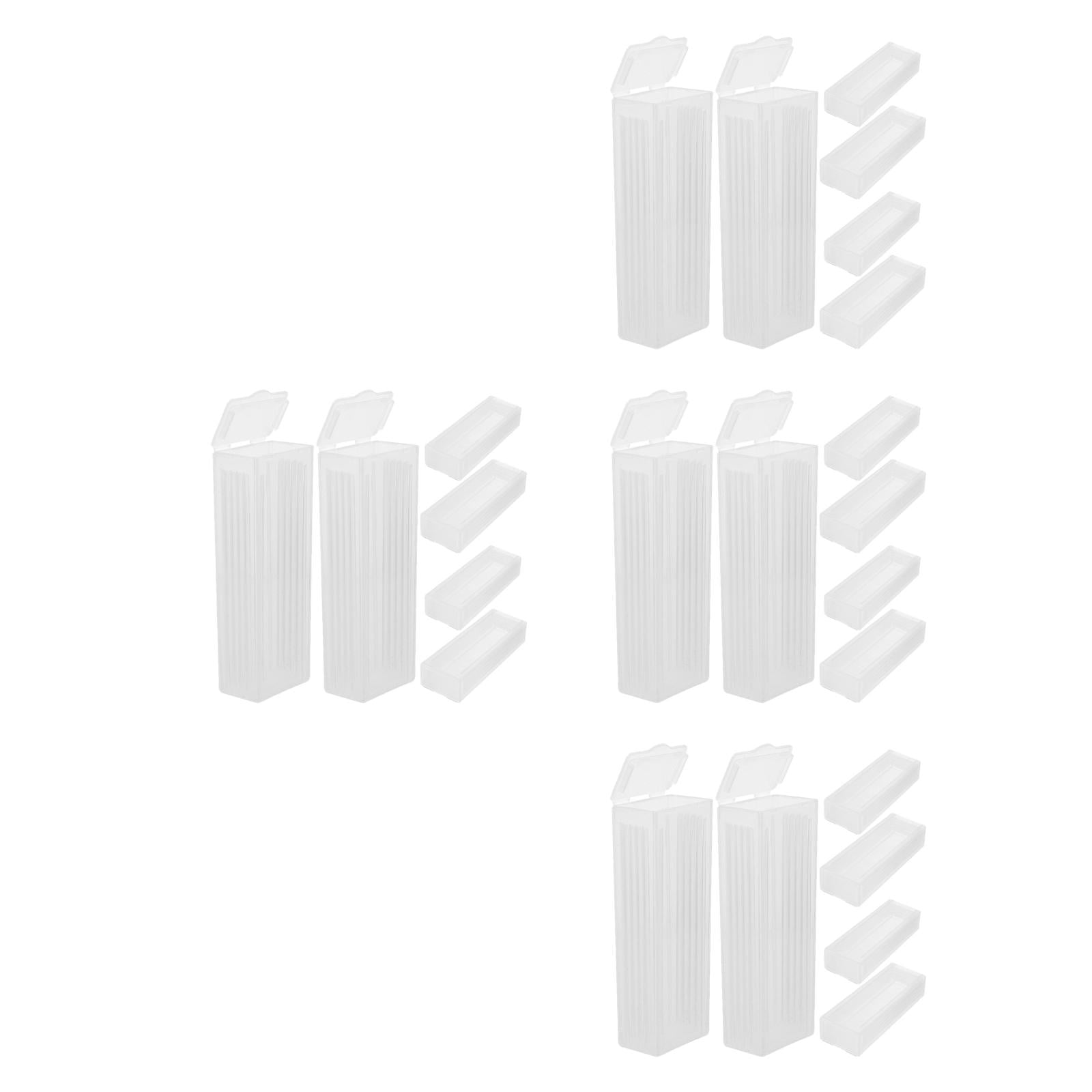 Raindrops 24 pcs Microscope Slide Holder Box 5 Slides Plastic Rectangle ...