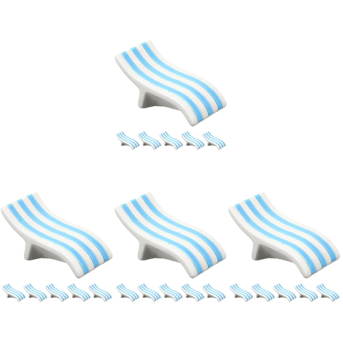 Raindrops 24 pcs Miniature Beach Chairs Tiny House Furniture Mini House ...