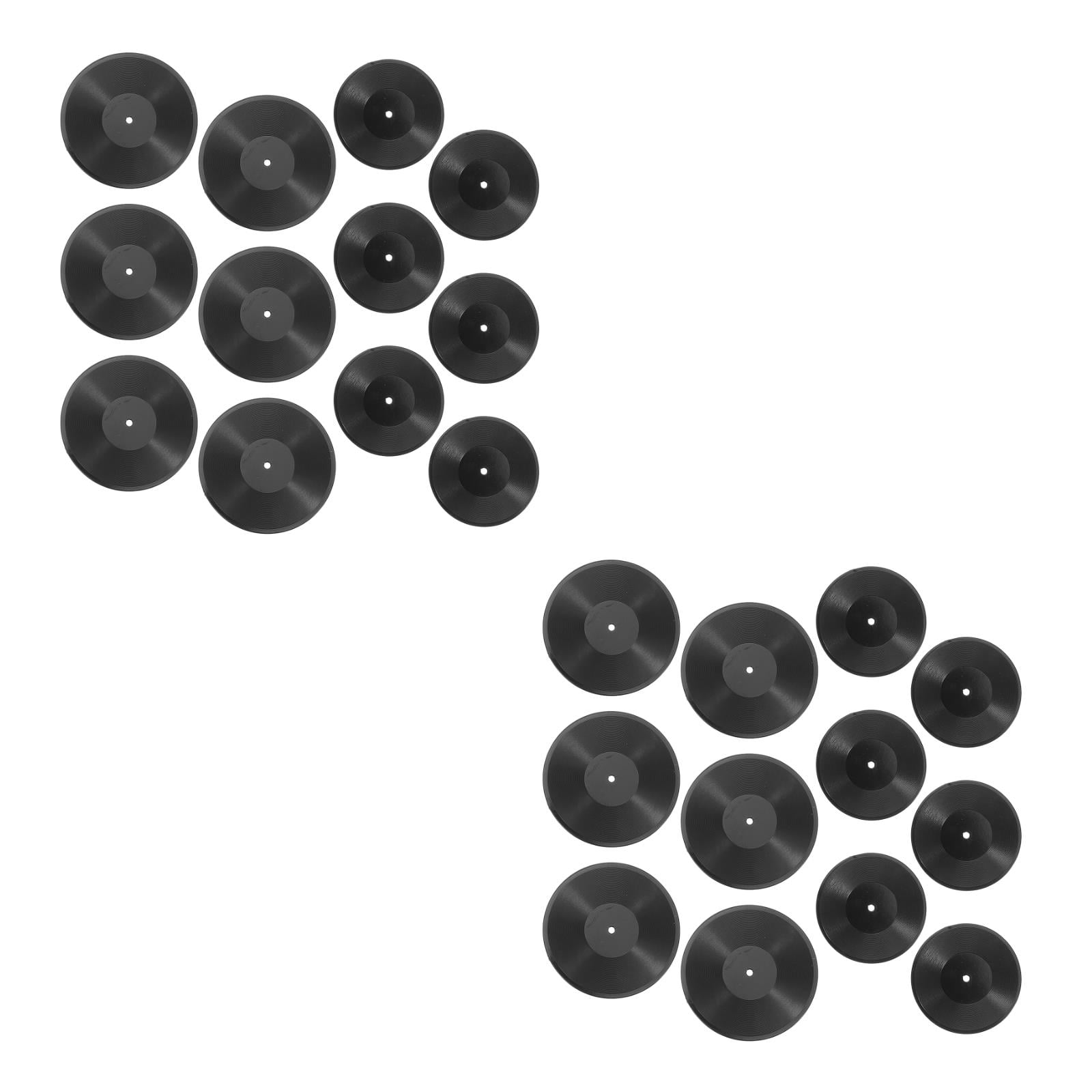 Raindrops 24 pcs Miniature Vinyl Records Realistic Tiny Doll House ...