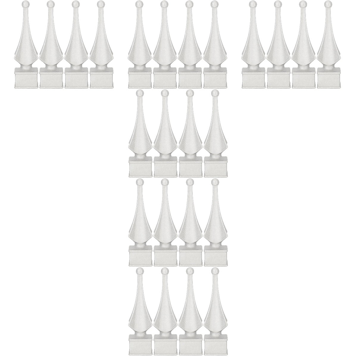 Raindrops 24 pcs Outdoor Fence Aluminum Alloy Heads Fence Aluminum ...