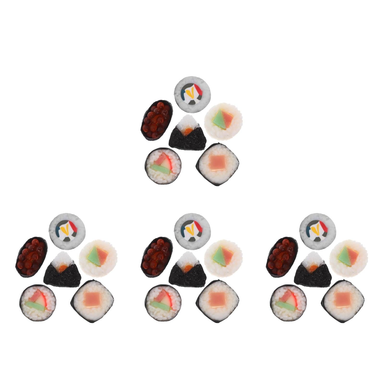 Raindrops 24 pcs Realistic Japanese Food Model Fake Sushi for Home ...
