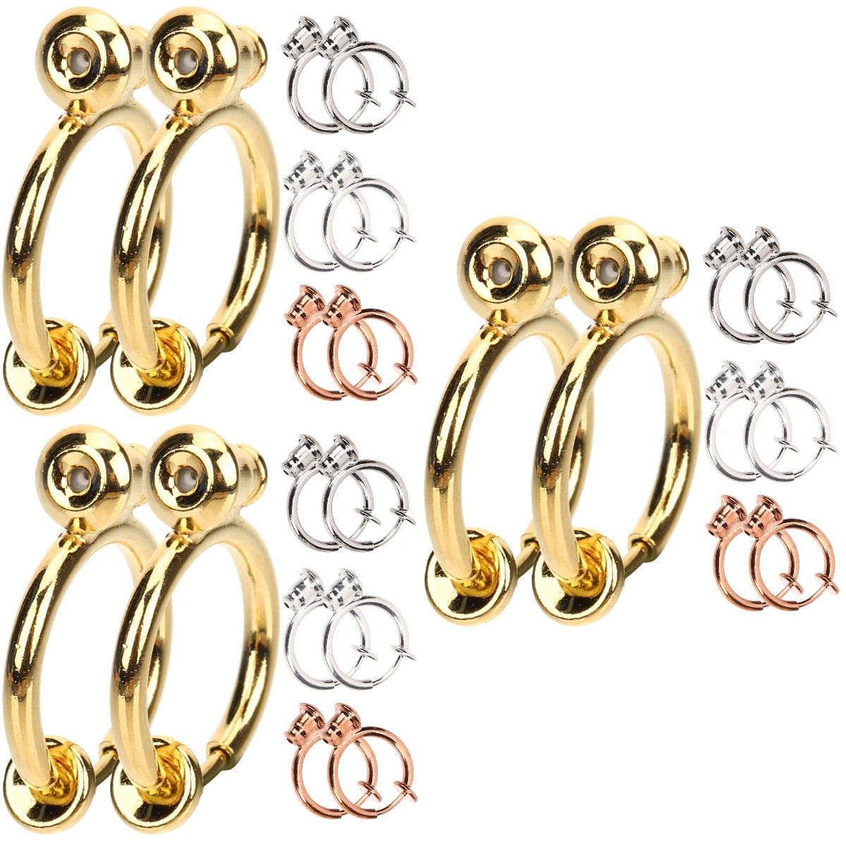 Raindrops 24 pcs Round Clip on Earring Backs Clip on Earring Converter ...