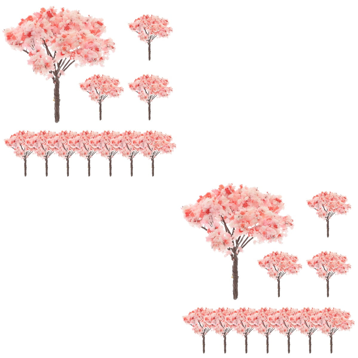 Raindrops 24 pcs Sand Table Mini Cherry Tree Model Miniature Landscape ...