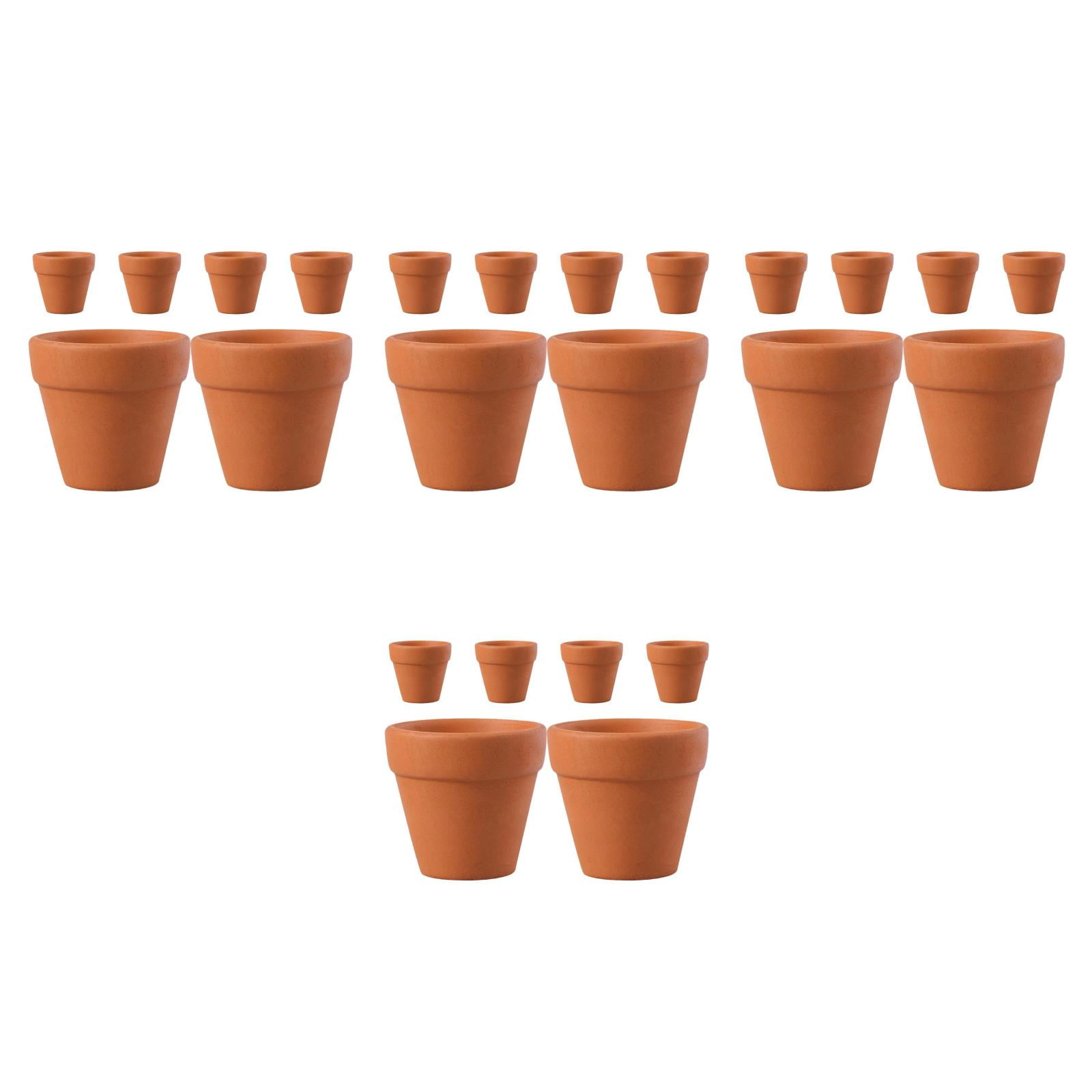Raindrops 24 pcs Small Terracotta Clay Pots Mini Flower Planters ...