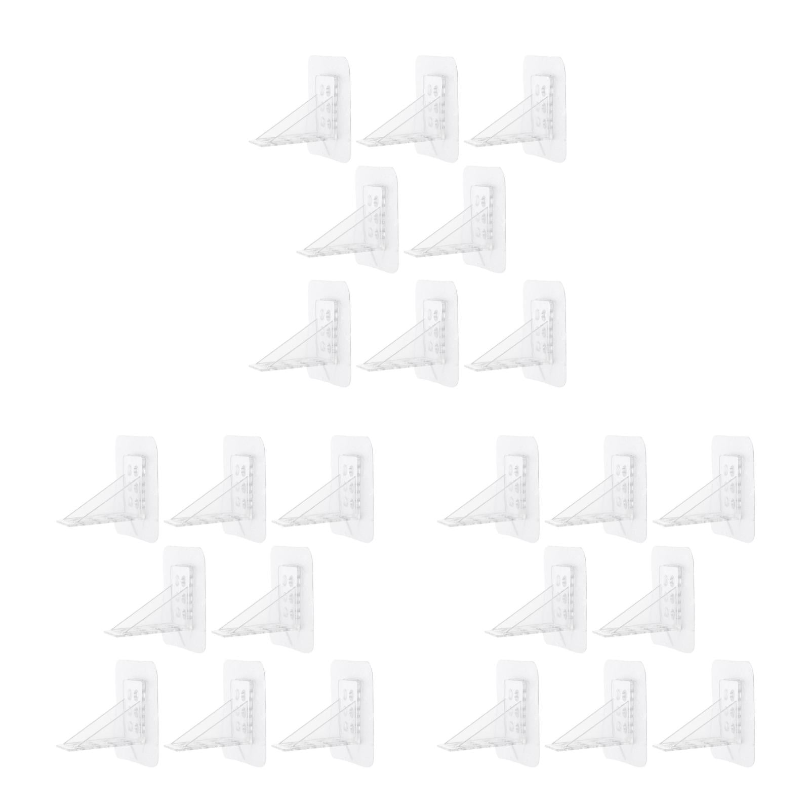 Raindrops 24 pcs Transparent Shelf Brackets Floating Shelves Brackets ...