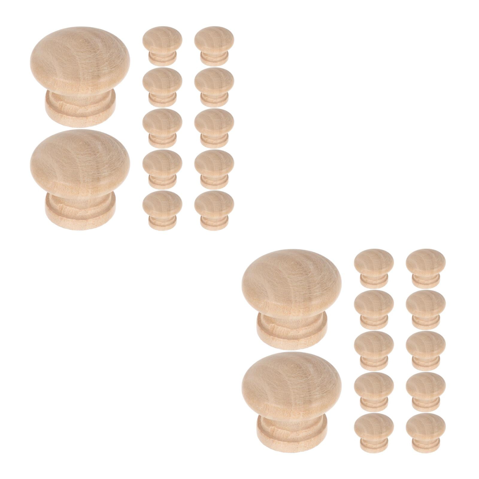 Raindrops 24 pcs Wooden Drawer Knobs Pulls Retro Wood Cabinet Dresser ...