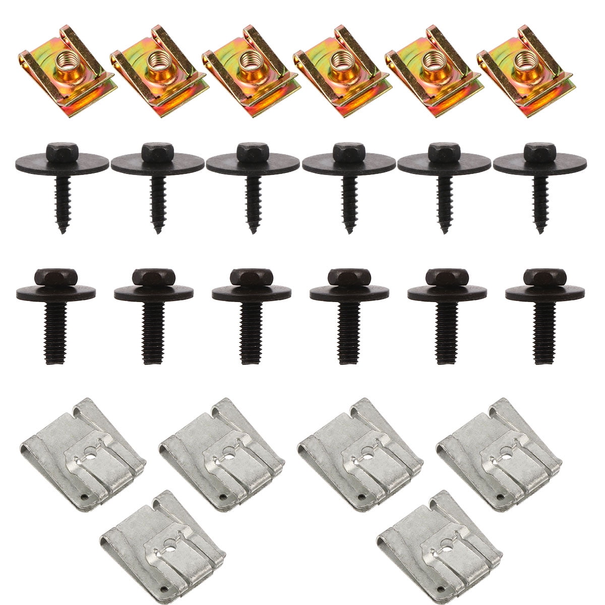 Raindrops 24Pcs Car Engine Cover Bolts Fasteners Stainless Steel for ...