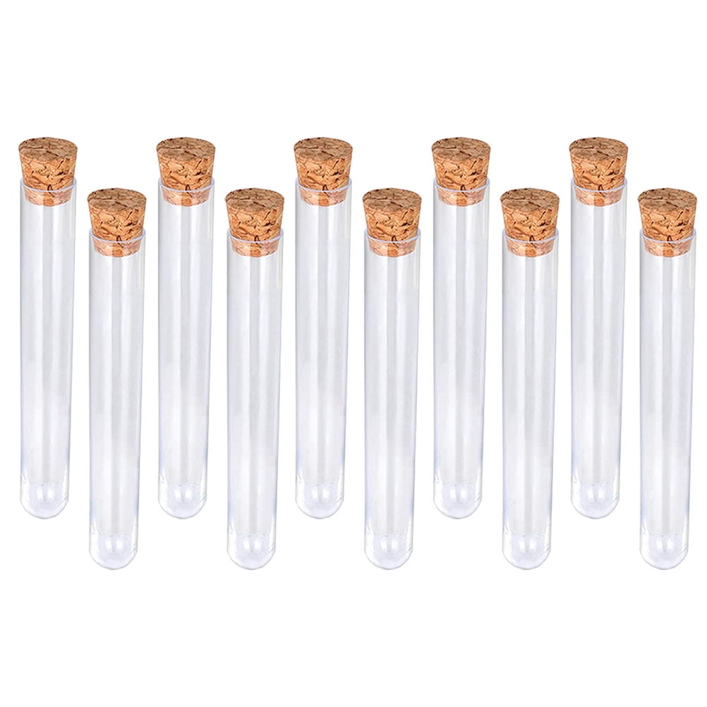 Raindrops 24Pcs Cylindrical Plastic Test Tubes With Corks For Craft ...