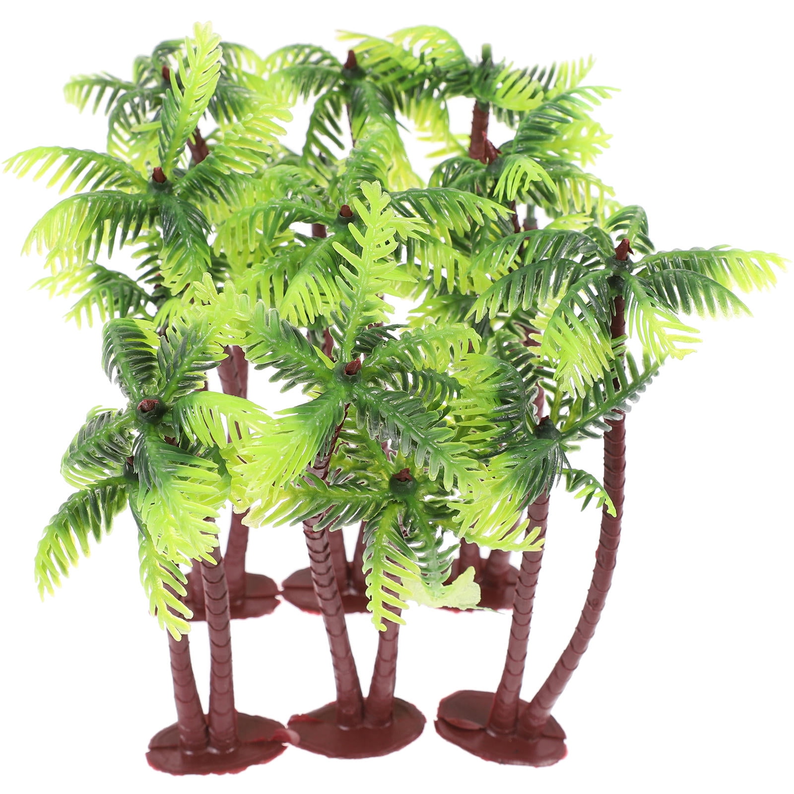 Raindrops 24Pcs Green Plastic Simulation Coconut Tree Decor Realistic ...