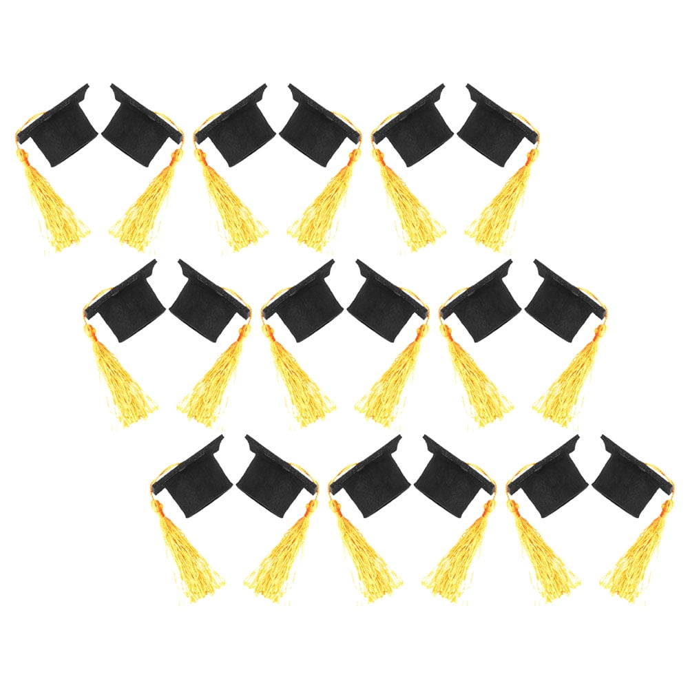 Raindrops 24pcs Graduation Cap Cake Toppers Mini Grad Cap with Tassel ...