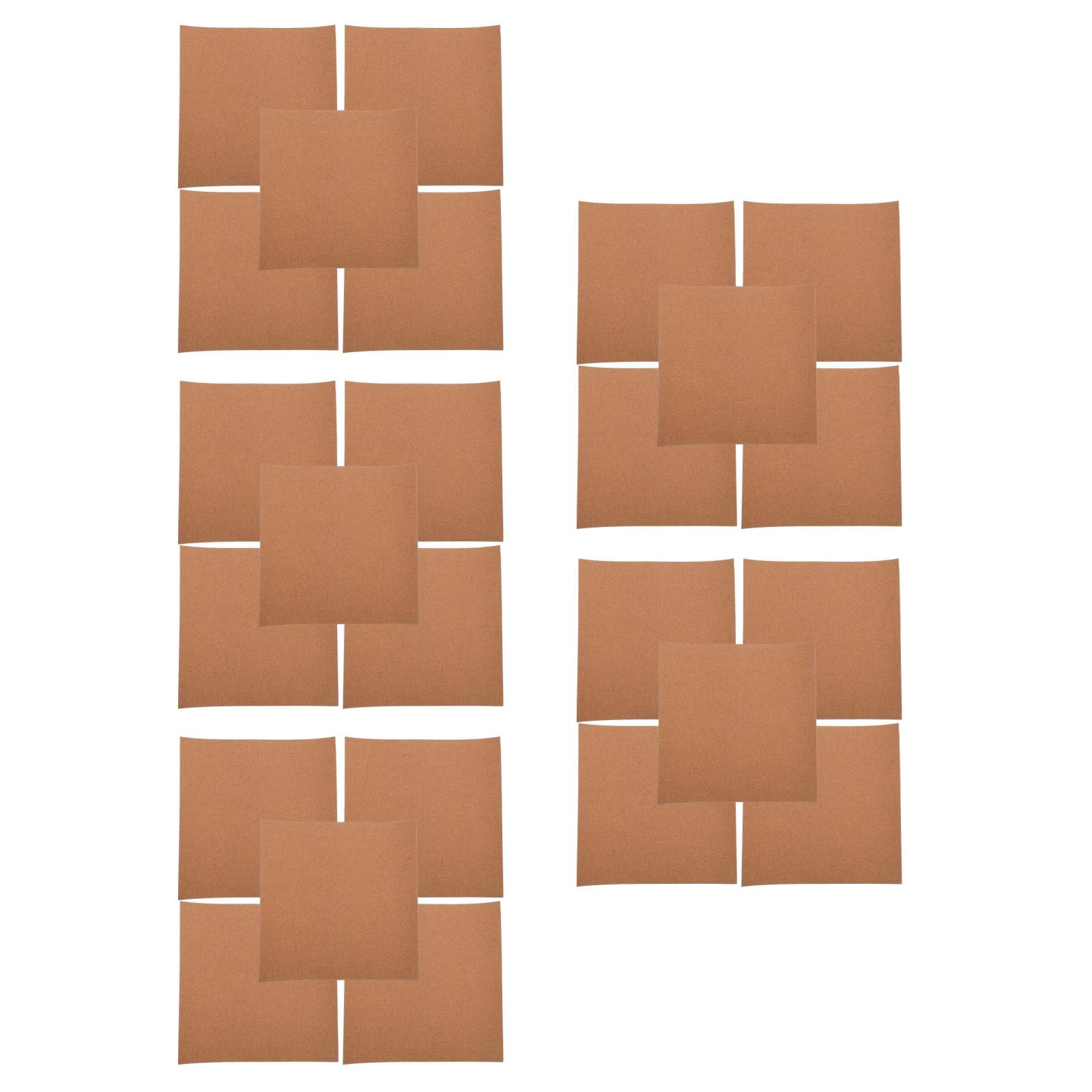 Raindrops 25 PCS Self Adhesive Cork Board Tiles Cork Mats Office Wall ...