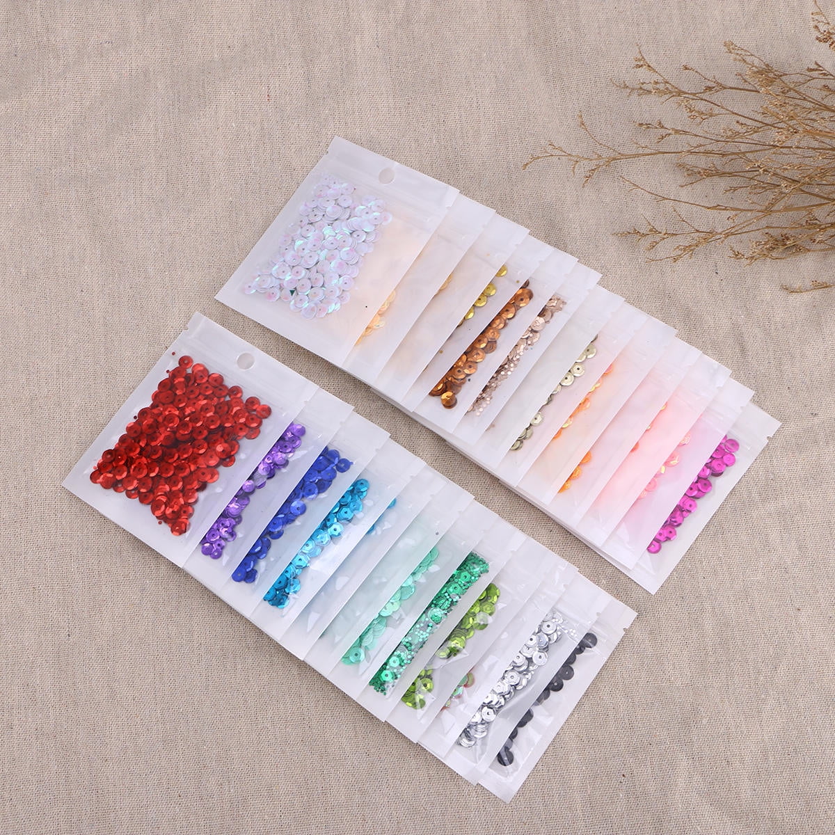 Raindrops 25 Packs Curved Round Hole Sequins Silver Bottom Bump Diy ...