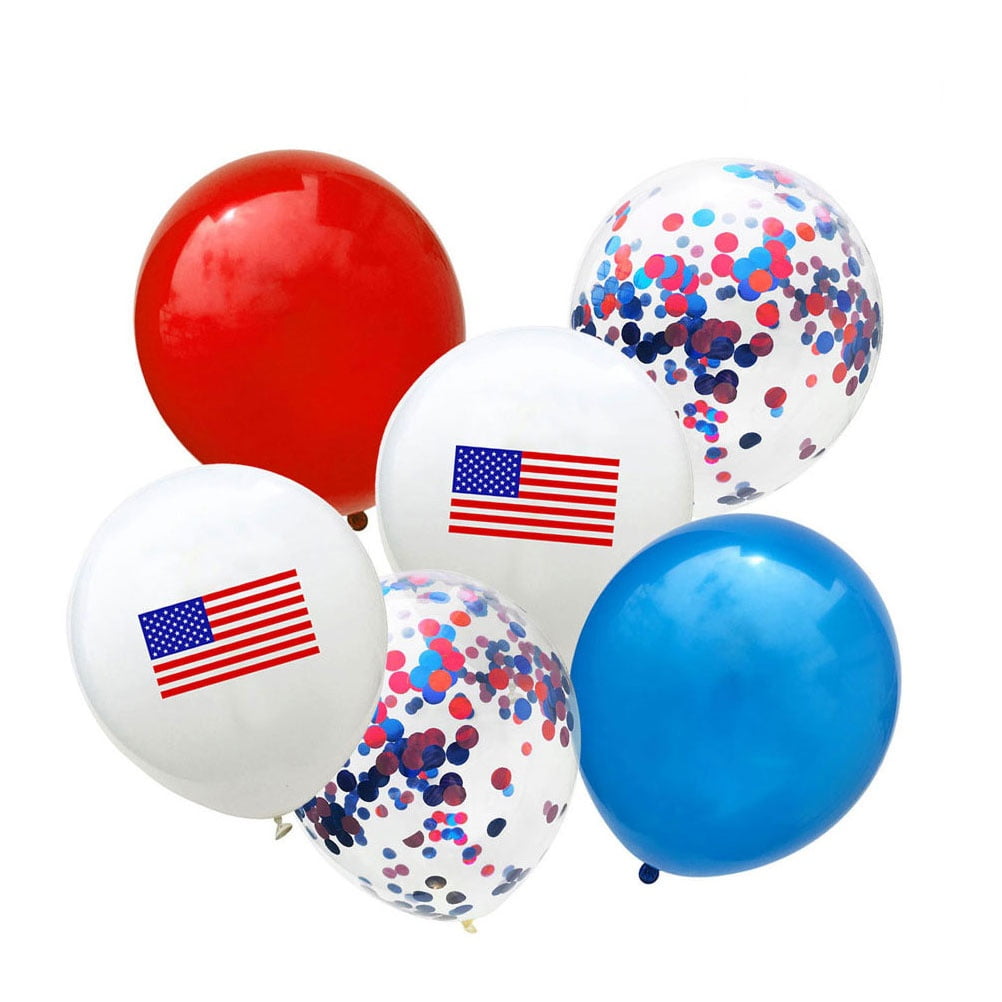 Raindrops 25 Pcs American National Flag Balloon Independence Day ...
