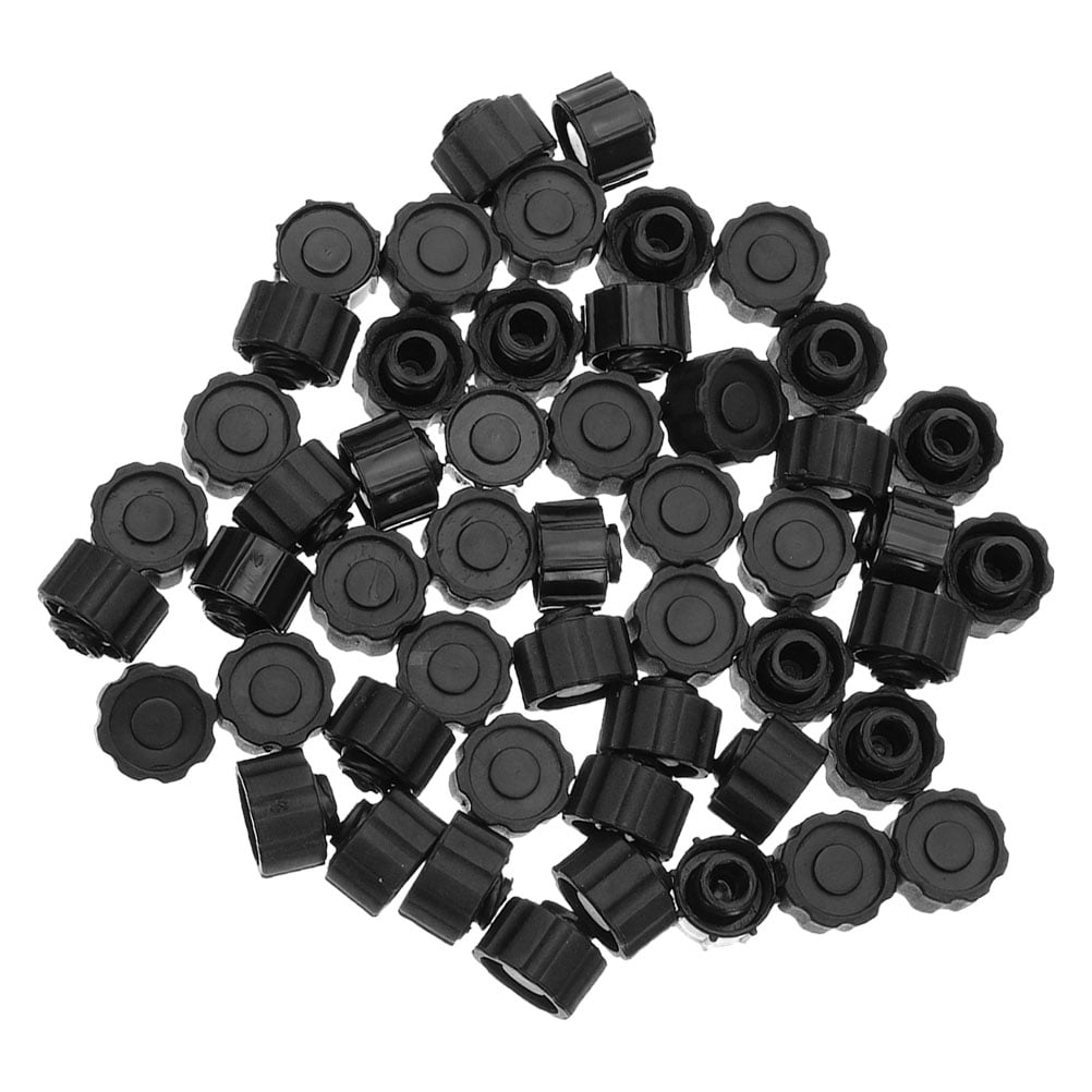 Raindrops 25 Pcs Tip Caps Syringe Plug 1.00X1.00X1.00CM Black - Walmart.com