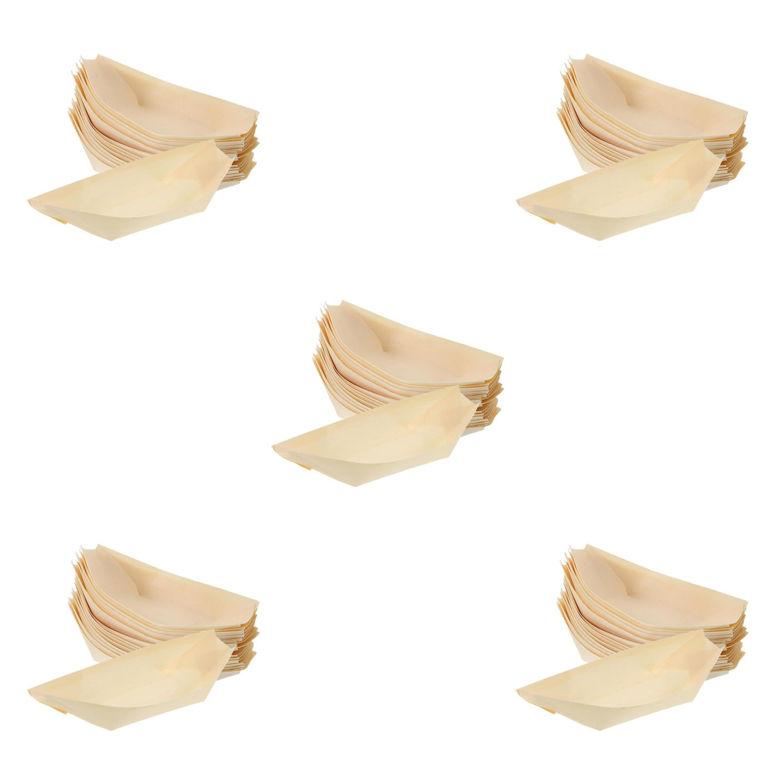 Raindrops 250 pcs Kraft Paper Food Trays Appetizers Serving Boat ...