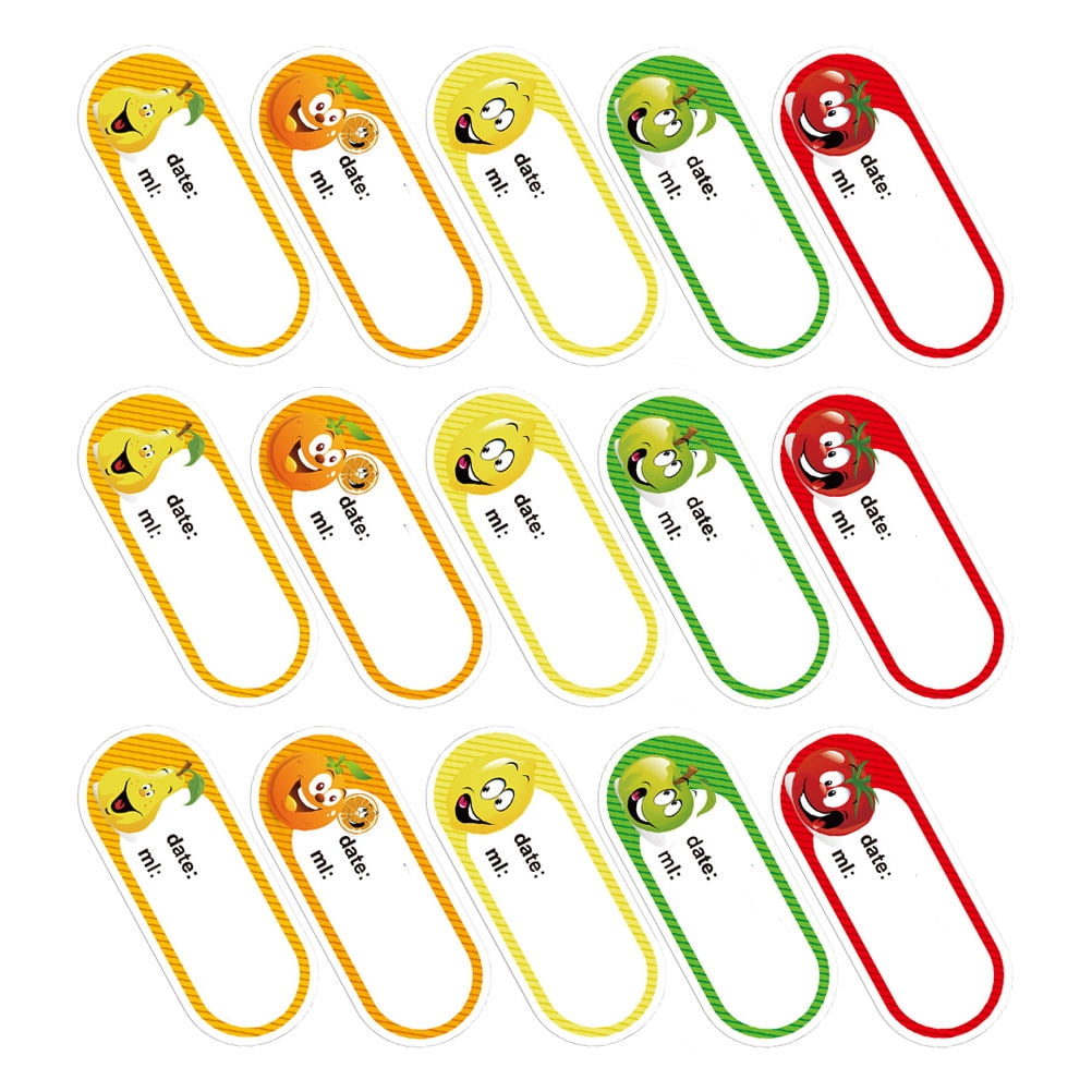 Raindrops 250Pcs Multi Color Food Labels for Kitchen Containers Date ...