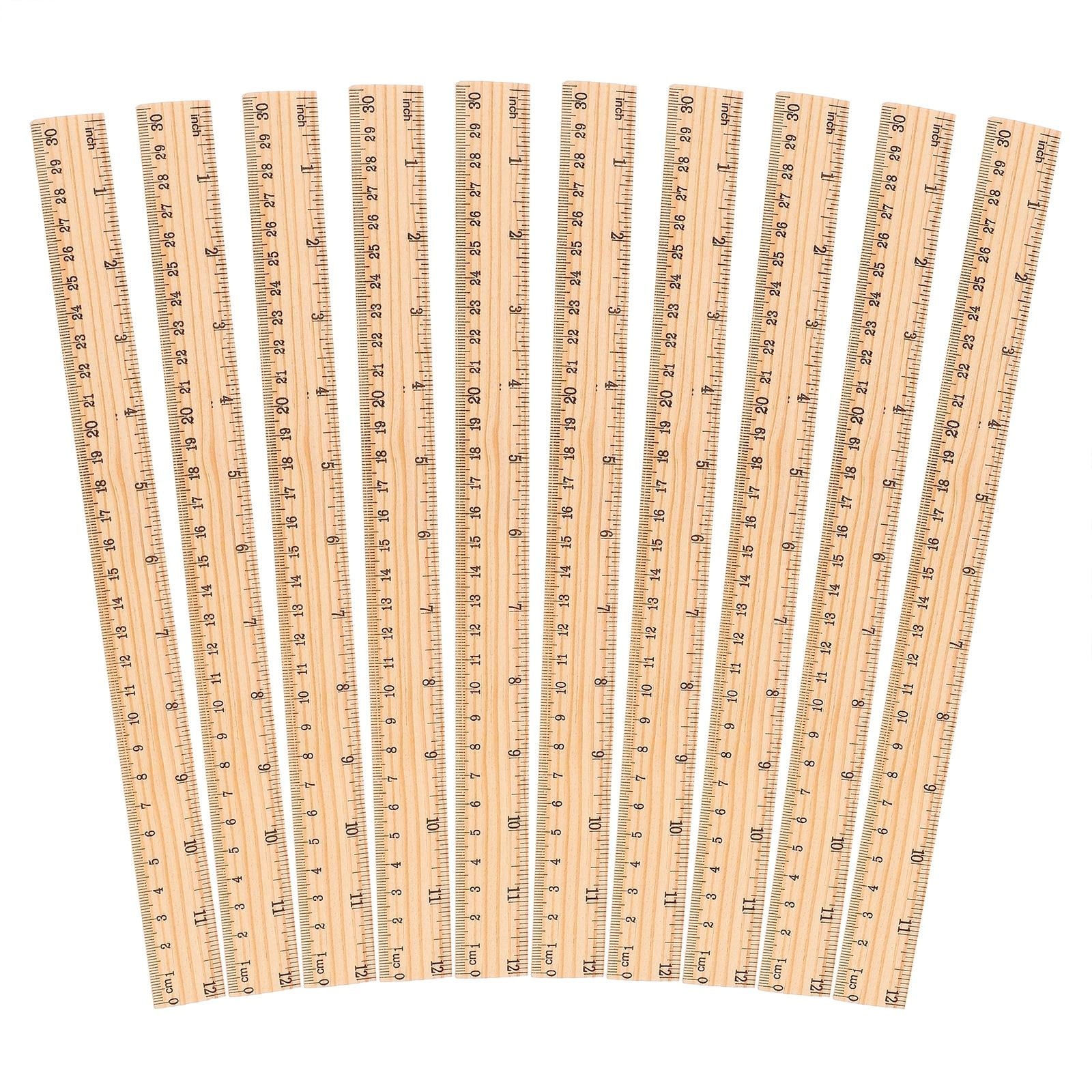 Raindrops 25Pcs 12 Inches Wooden Ruler Training Aid Dressmaker One Side ...
