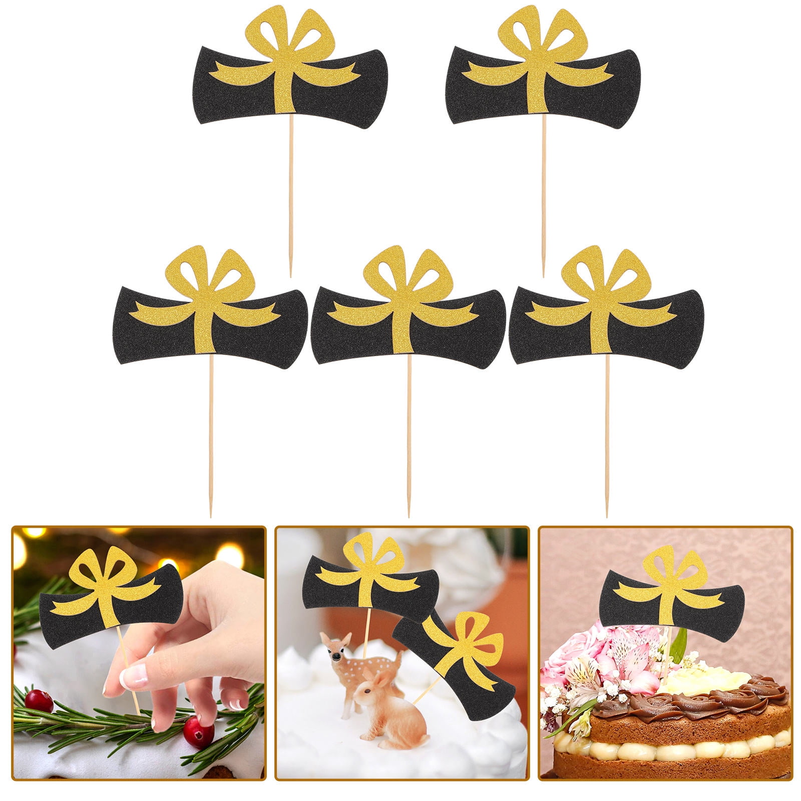 Raindrops 25Pcs Multi Graduation Cake Decoration and Cupcake Topper Set ...