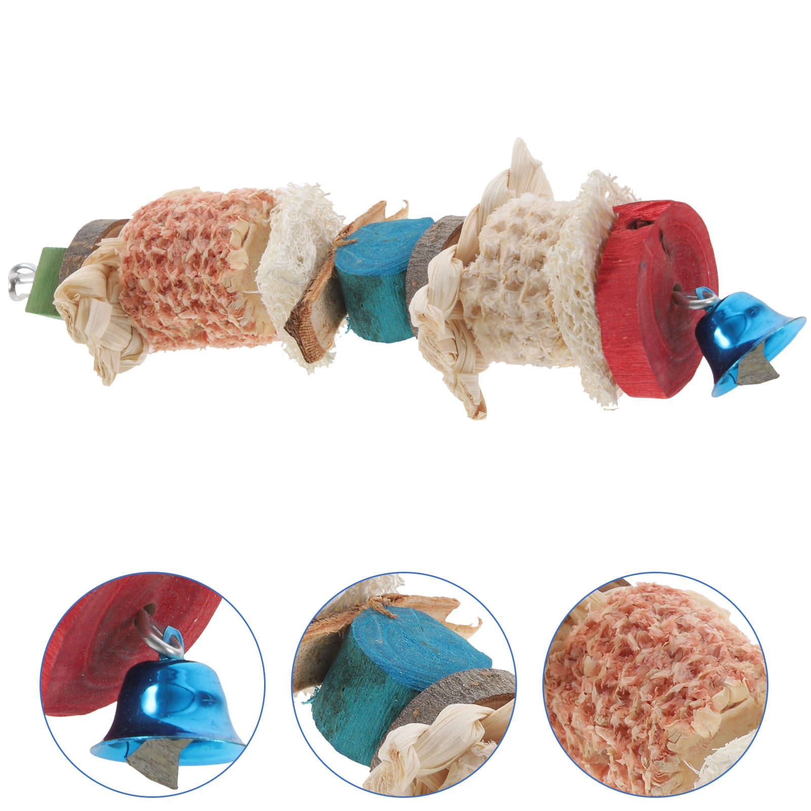 Raindrops 25Pcs Parrot Foraging Toy Random Color Wooden Chewing ...