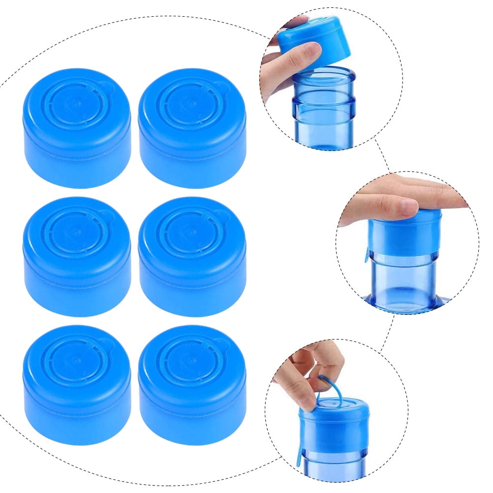 Raindrops 25Pcs Water Jug Sealing Caps Blue Round Plastic Non Spill for ...