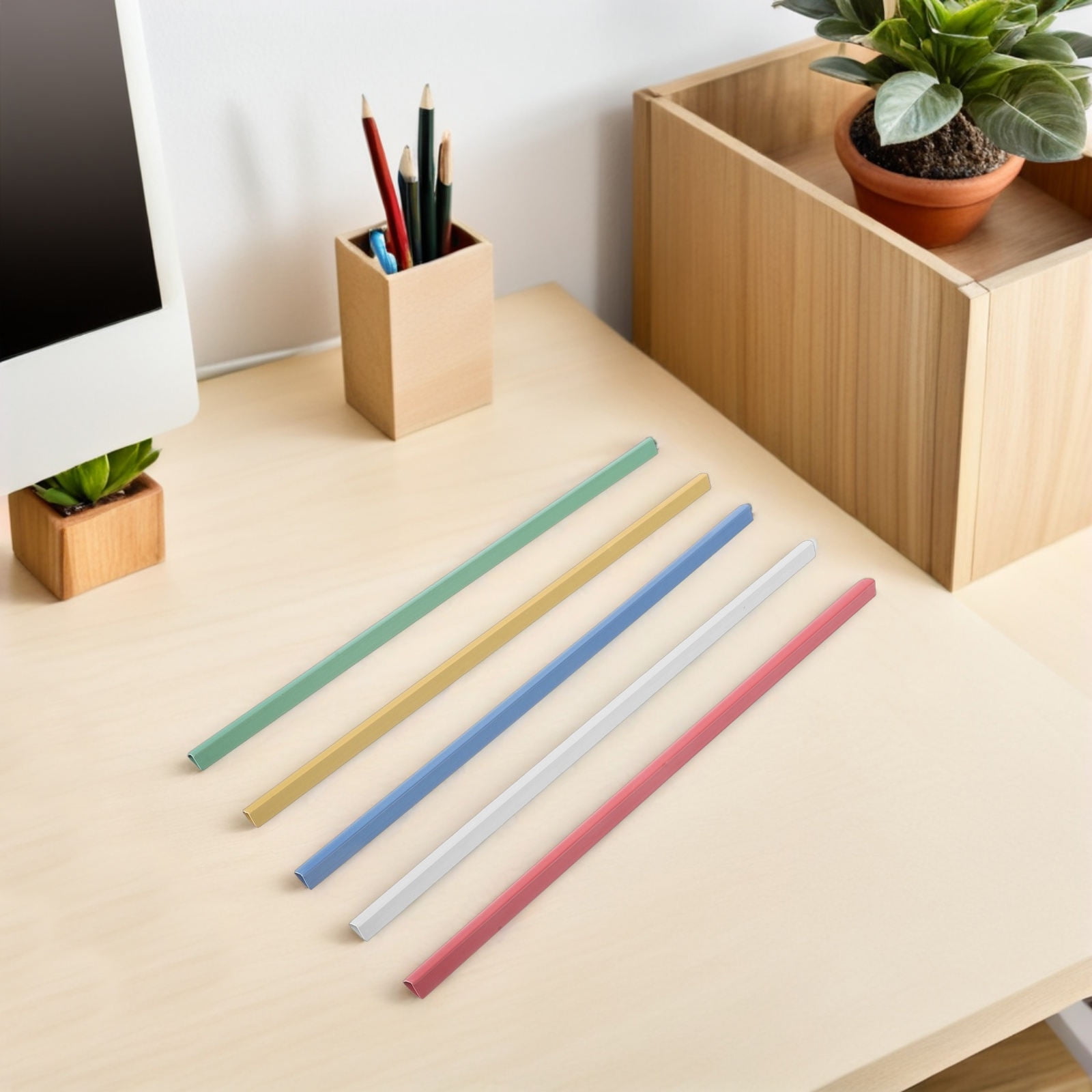 Raindrops Multi Color Sliding Bars Document Clips for Office Use 25Pcs ...